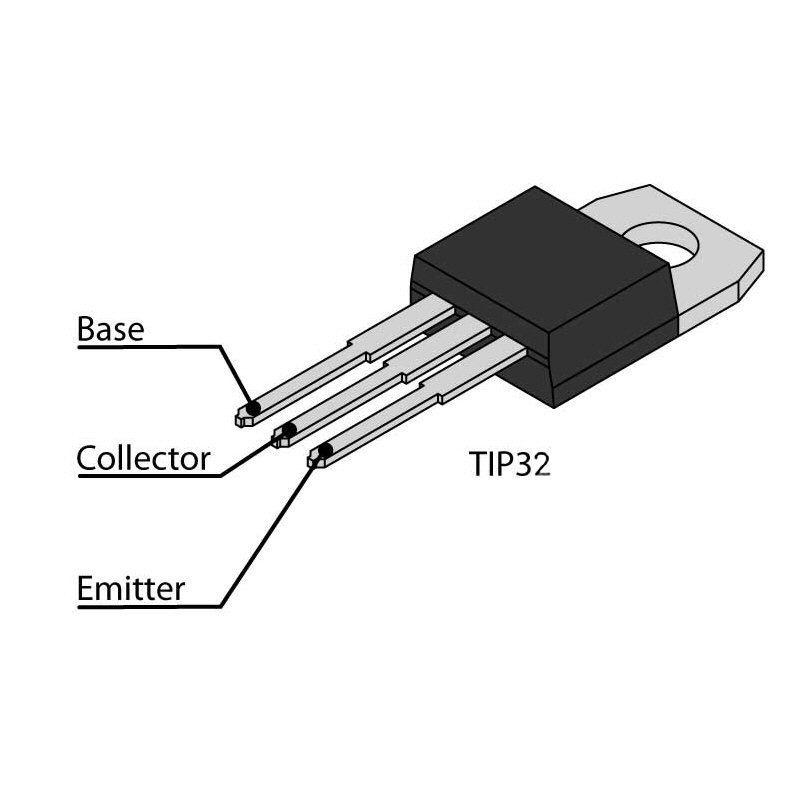TIP32C TIP32 Transistor PNP 100V, 3A - Tienda8