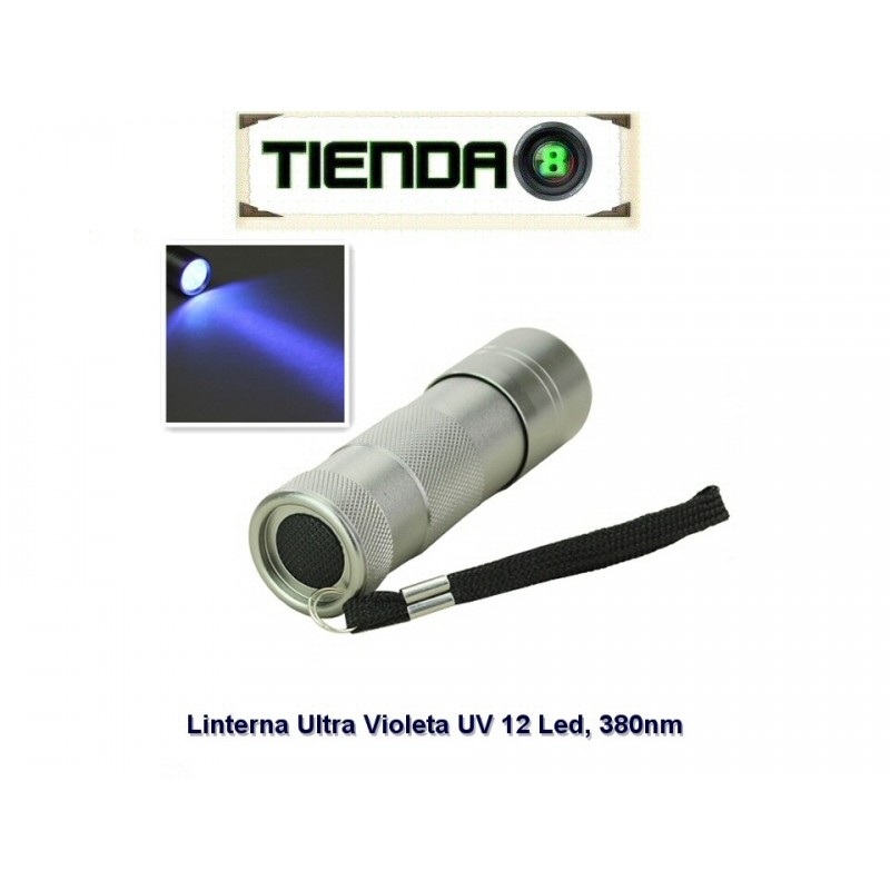 Linterna Ultravioleta De 12 Led UV - Multiples Usos! - Tienda8