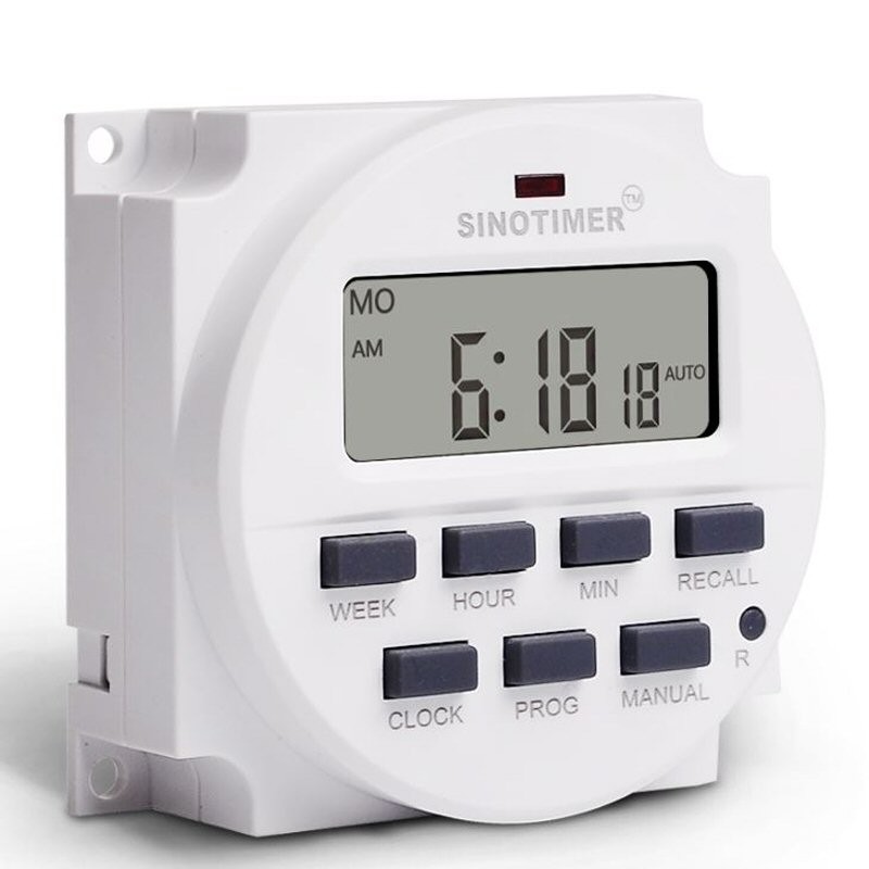 Interruptor Timer Programable Sinotimer TM618N-2 220V AC - Tienda8