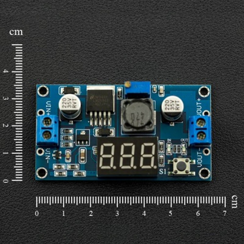 Regulador de Voltaje Step Down DC-DC LM2596 con Voltímetro - Tienda8