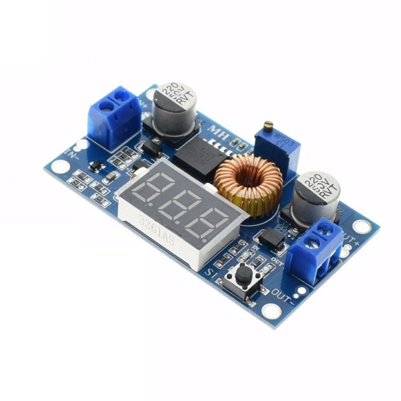 Regulador de Voltaje Step Down DC-DC XL4015 con Voltímetro - Tienda8