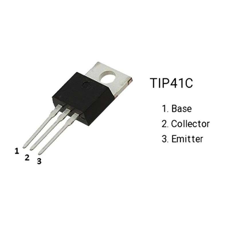 TIP41C Transistor NPN, Reemplazo, 100V, 6A, TO-220 - Tienda8