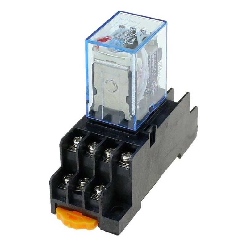 Relé 220V MY4NJ, 4NO + 4NC, 8A, Riel DIN - Tienda8
