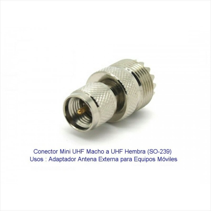 Conector Mini UHF Macho a UHF Hembra (SO-239) - Tienda8